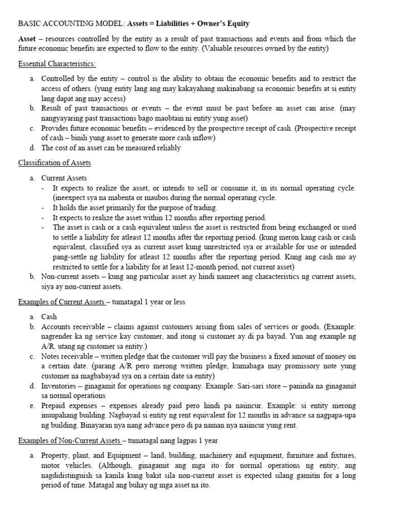 Basic Accounting | PDF | Income | Equity (Finance)