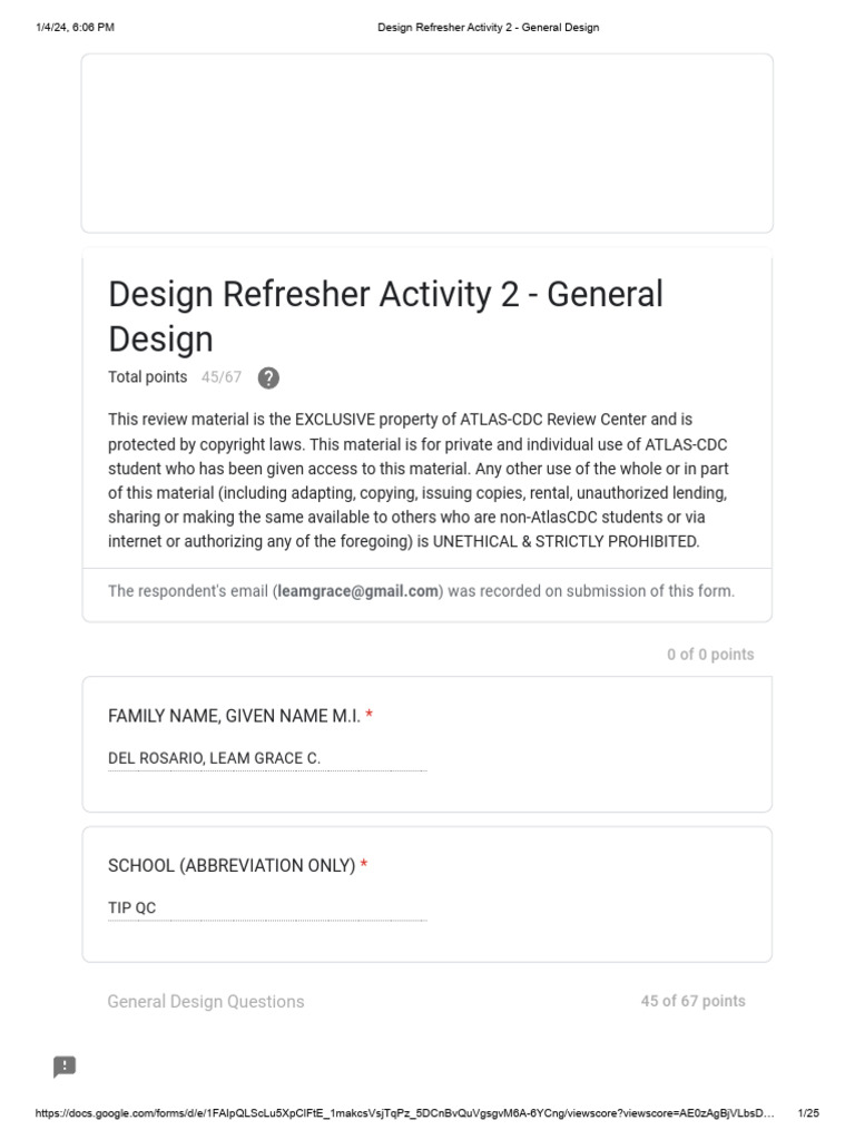 Design Refresher Activity 2 - General Design | PDF | Tile | Bed