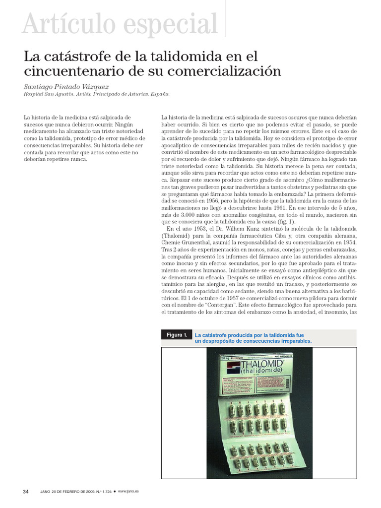 Talidomida-Articulo Especial | PDF | Salud pública | Causas de la muerte
