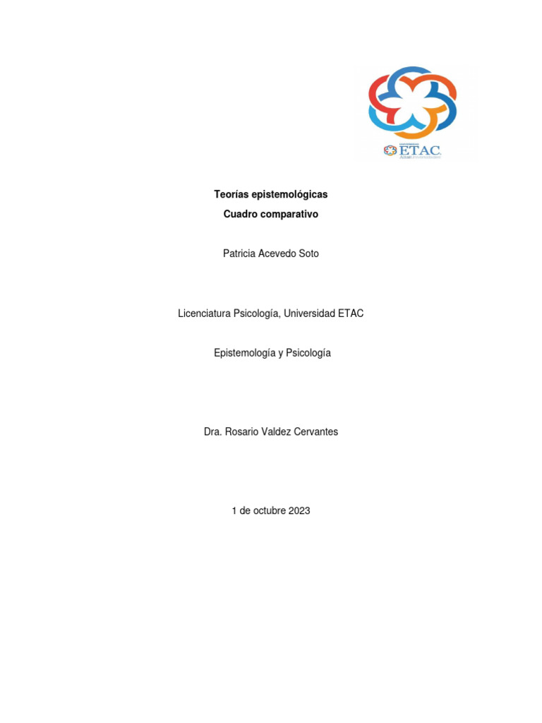 Epist Psic Cuadro Comparativo Act 1 Pdf Empirismo Racionalismo