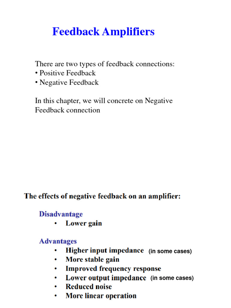Feedback Part1 | PDF | Amplifier | Feedback