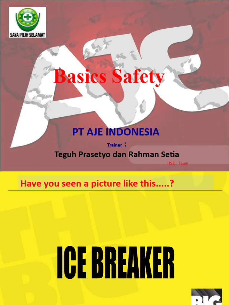 Basics Safety (HSE) - AJE | PDF | Hazards | Risk