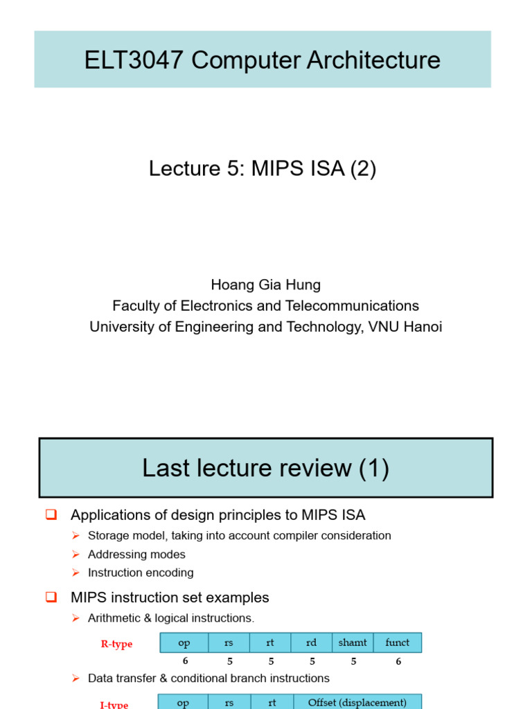 Week 5 - Lecture 5 - MIPS ISA | PDF | Library (Computing) | Information ... Week 5 - Lecture 5 - MIPS ISA | PDF | Library (Computing) | Information ...