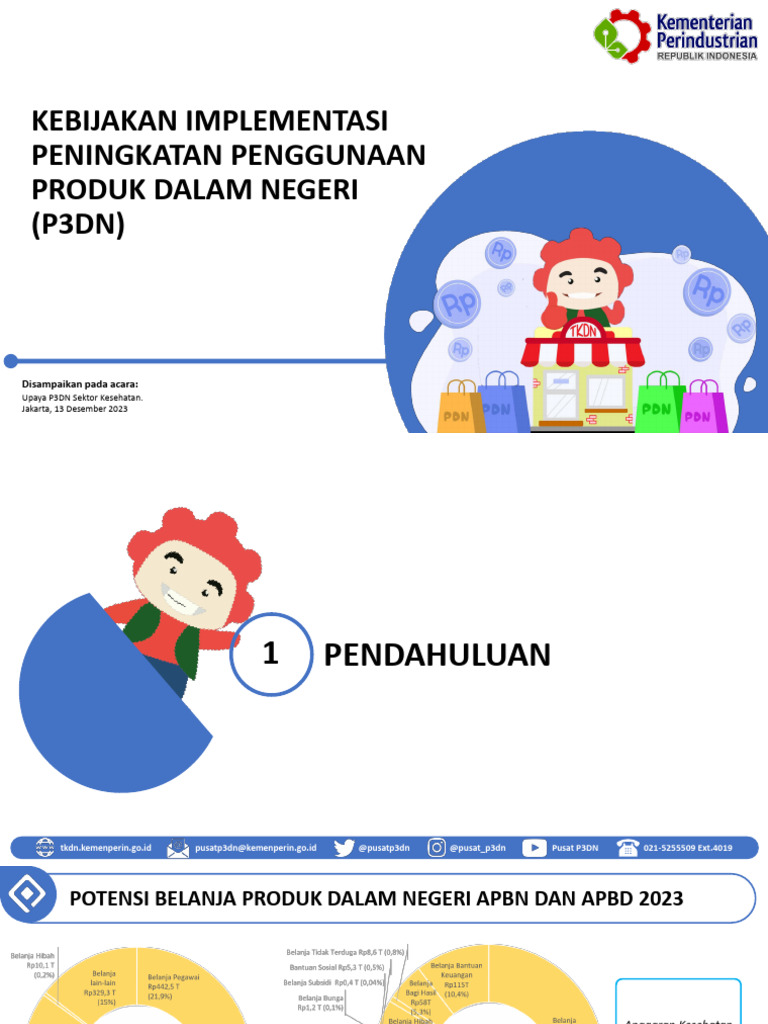 Presentasi P4DN 2023 - Upaya P3DN Sektor Kesehatan v2 | PDF