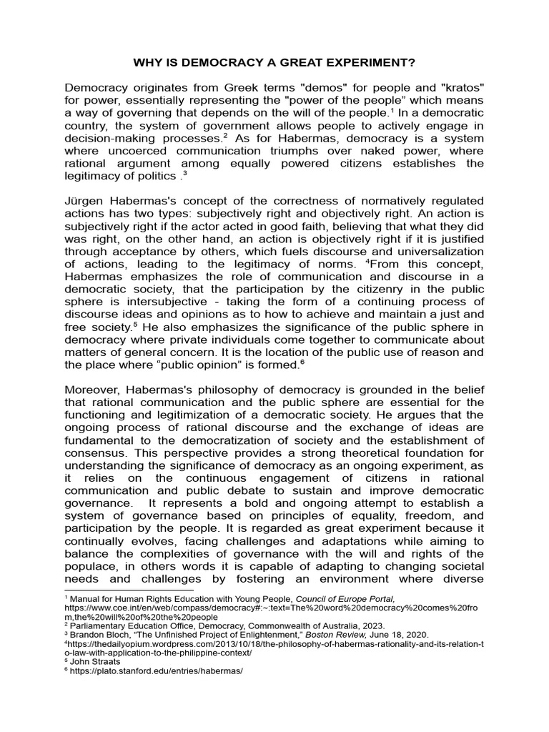 Philo 1 | PDF | Democracy | Political Ideologies