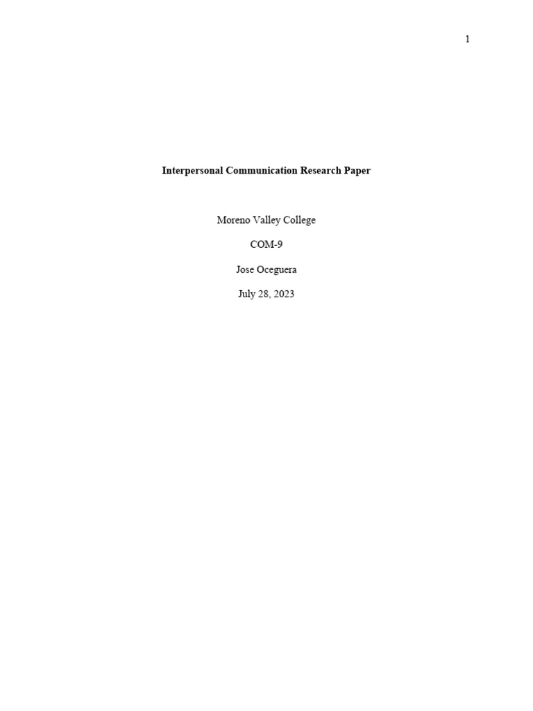 Example of Research Paper | PDF | Scientific Theories | Psychology