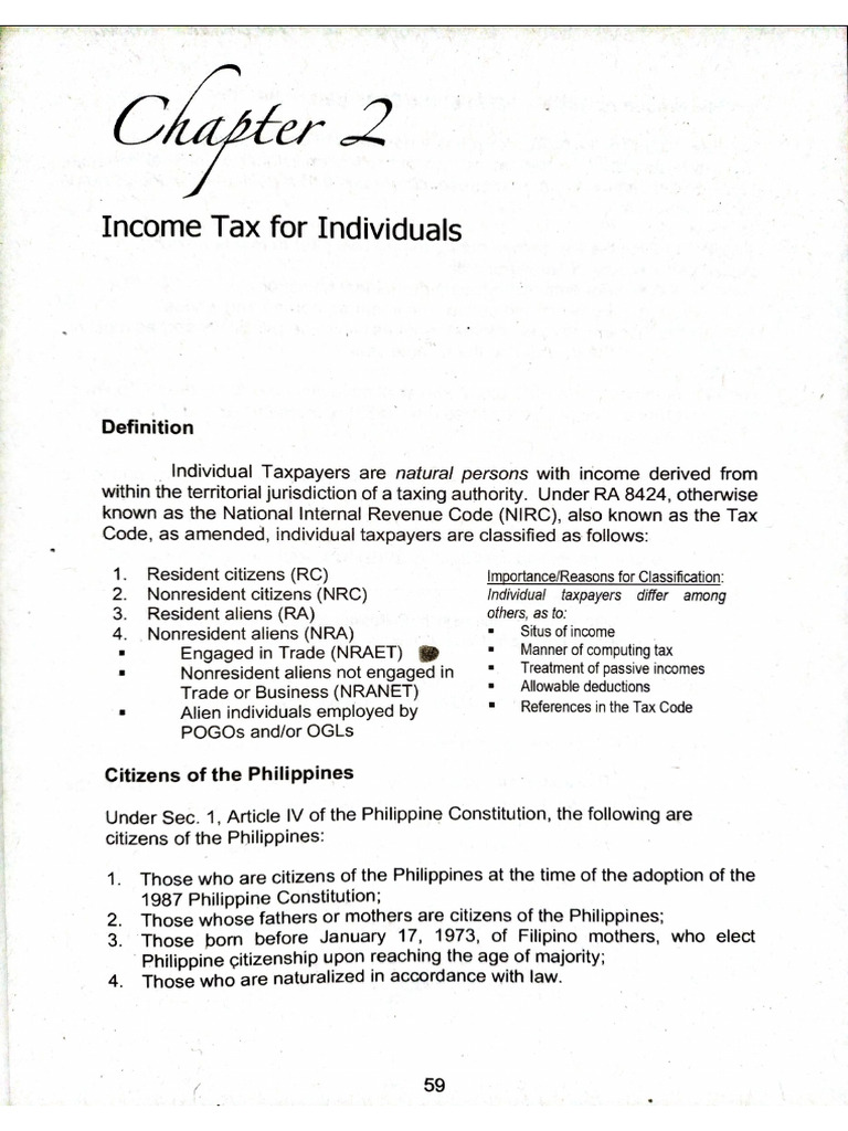 Income Tax Chapter 2 | PDF