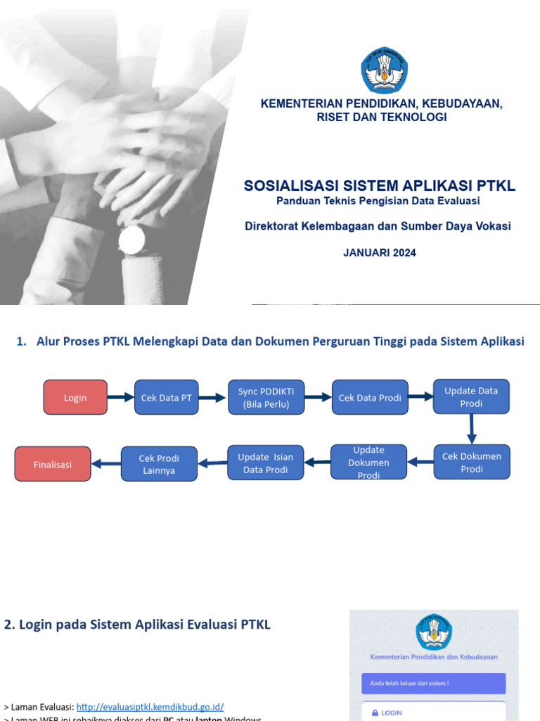 Panduan Teknis Sistem Aplikasi PTKL - Sosialisasi 12 Jan 2024 | PDF