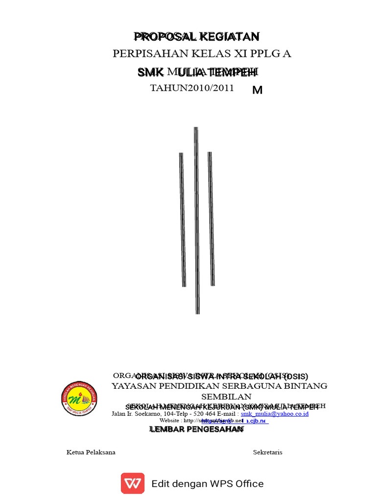 Proposal Pengajuan Pensi | PDF