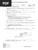 Sibling Relationship Affidavit Format | PDF
