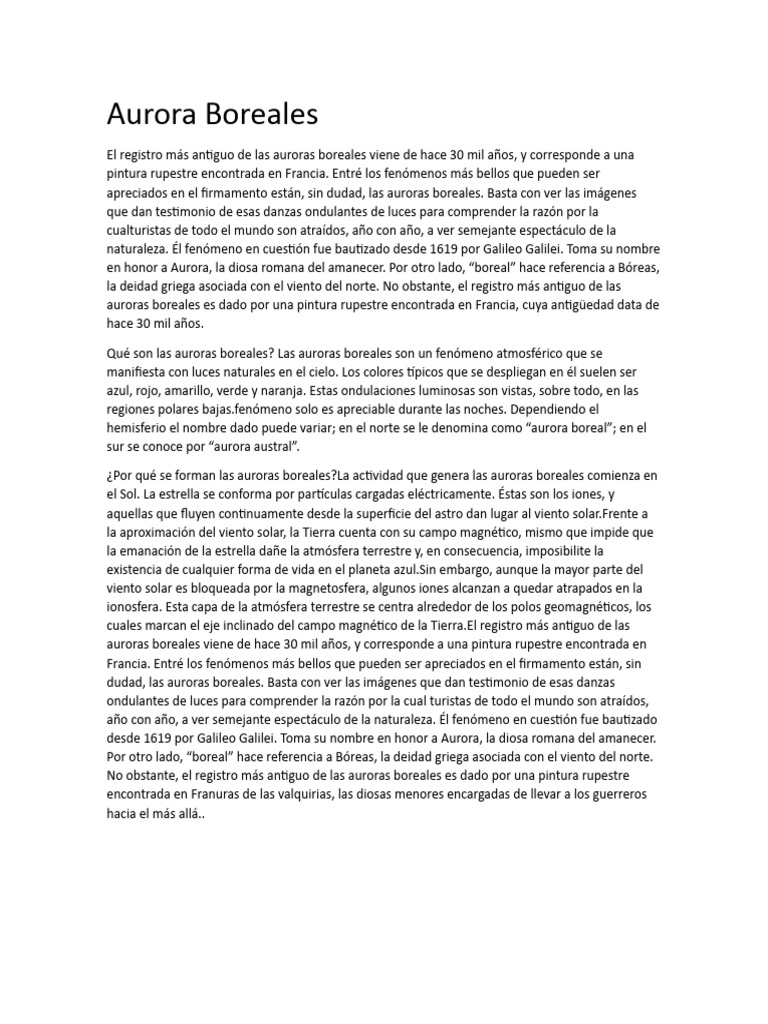 Aurora 1 | PDF | Aurora | Viento solar