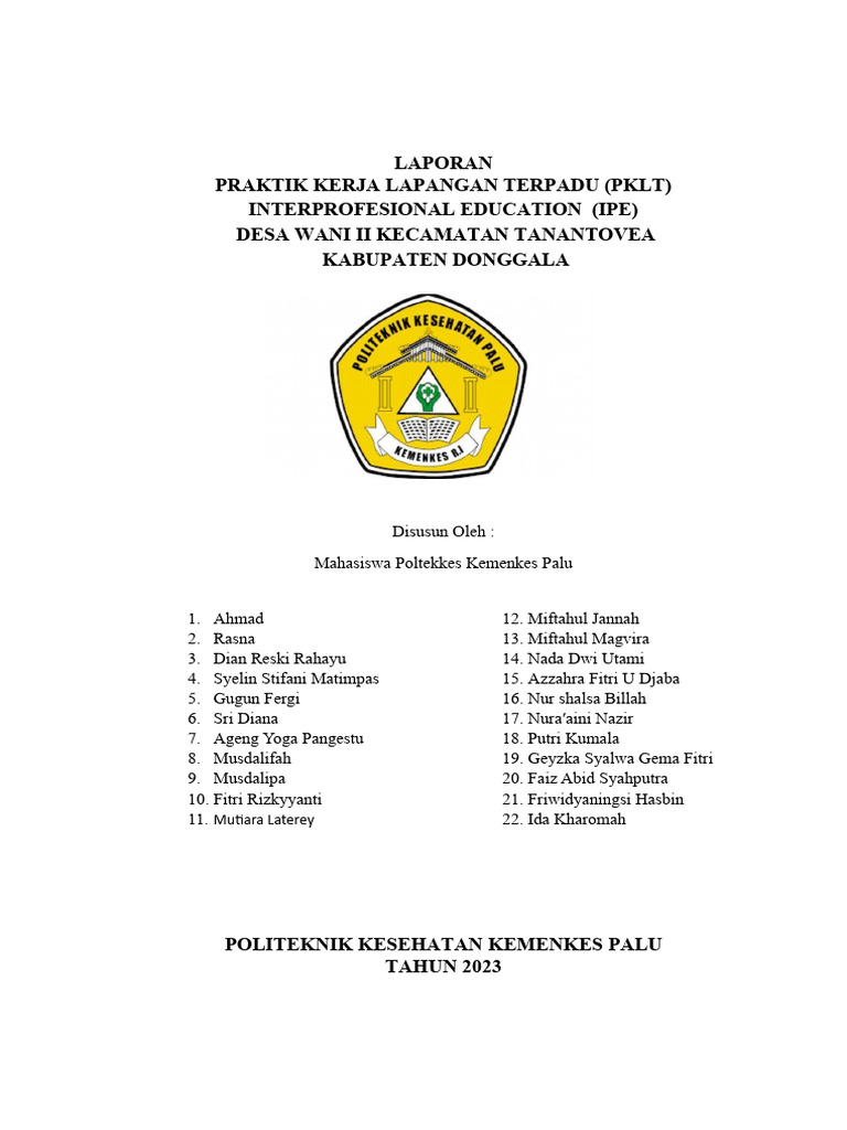 Laporan Belum Jadi PKLT | PDF