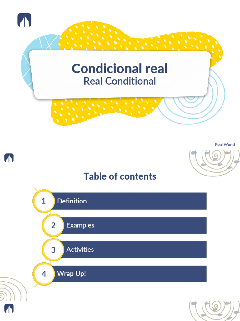 Real Conditional | PDF | Subject (Grammar) | Grammar