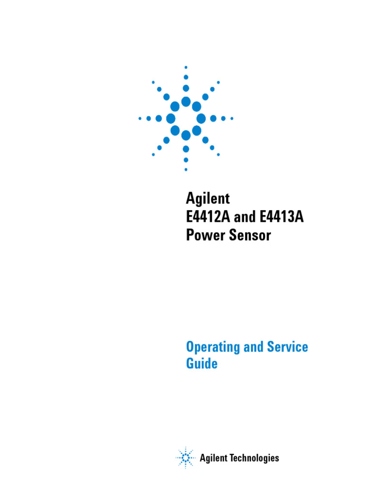 Ag E4412A OperGuide en | PDF | Electrostatic Discharge | Alternating Current