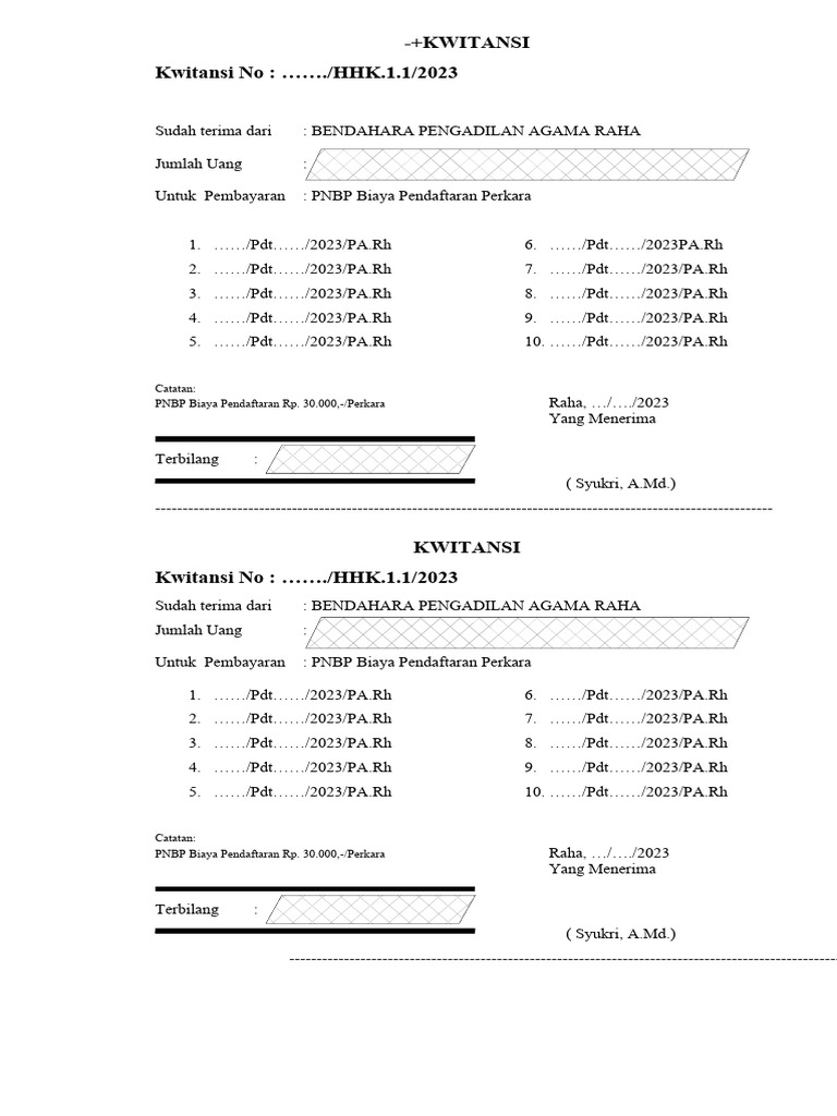 KWITANSI ATK DLL | PDF