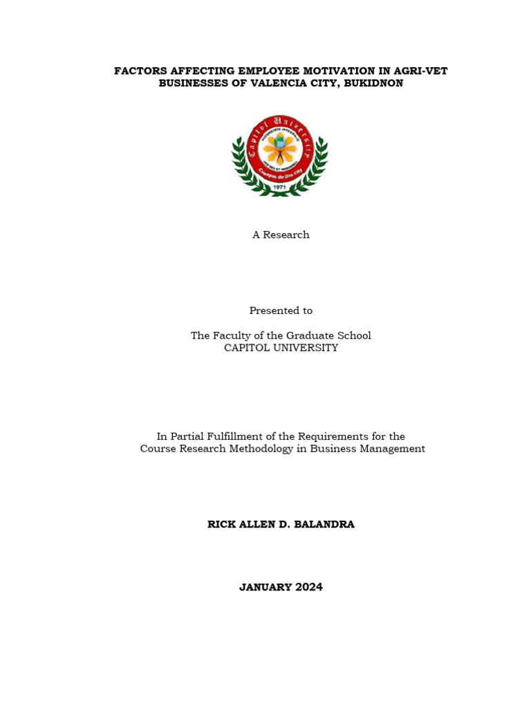 Revised Research | PDF | Motivational | Motivation