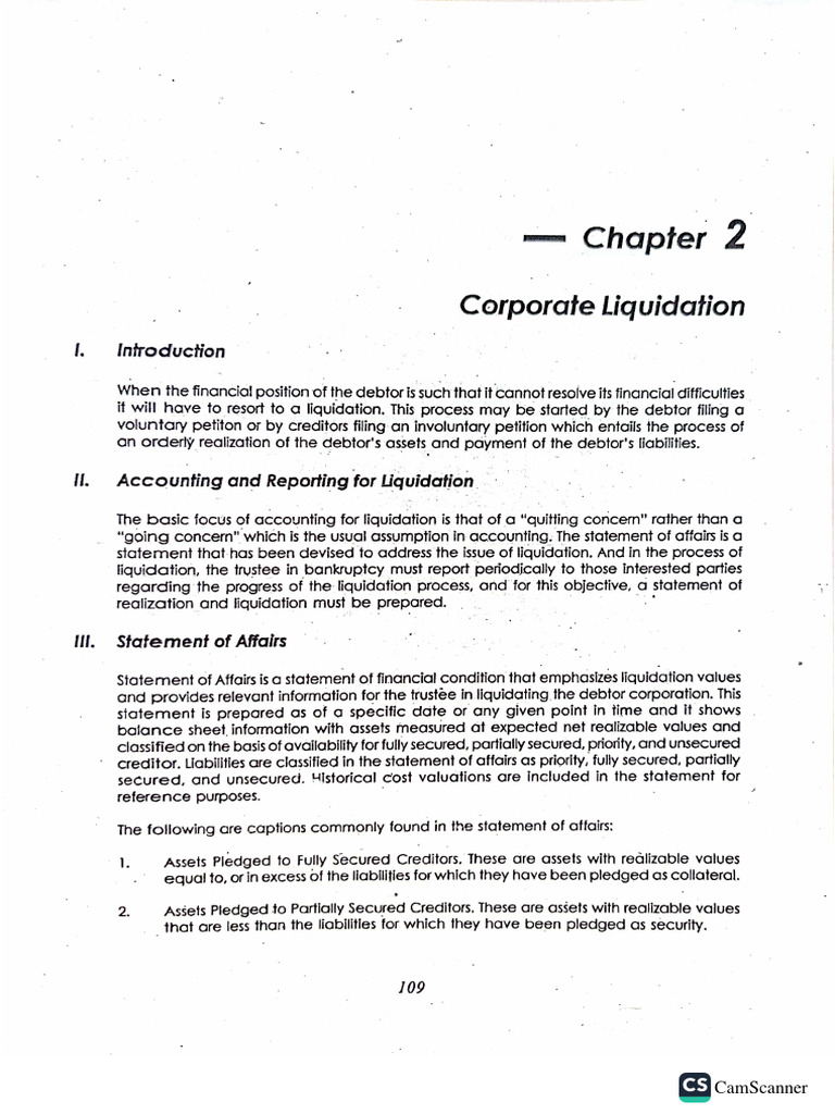 Afar Dayag 2019 2.1 (Corporate Liquidation-Problems) | PDF