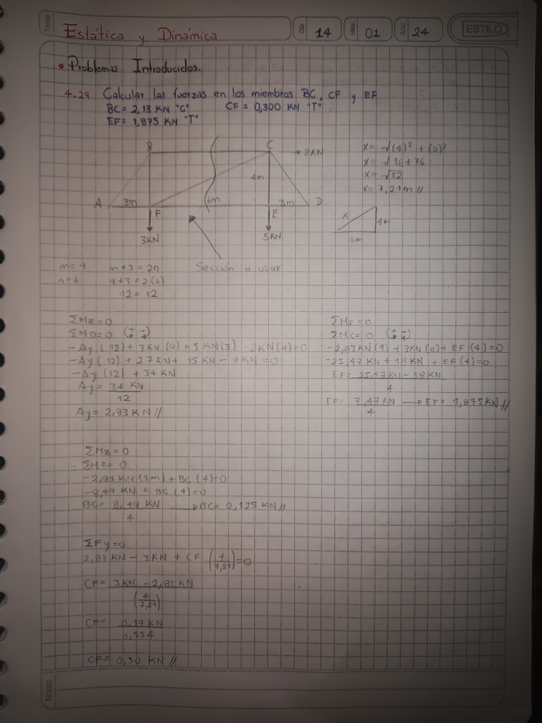 Deber Estatica y Dinamica | PDF