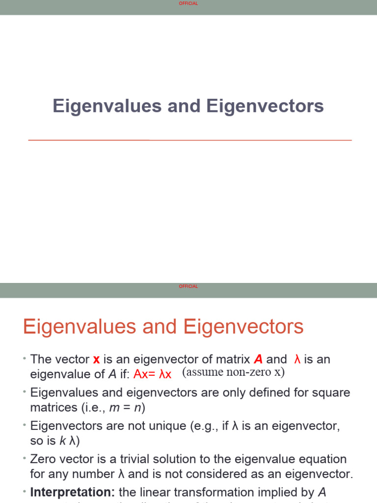 5-Eigenvalues and Eigenvectors | PDF