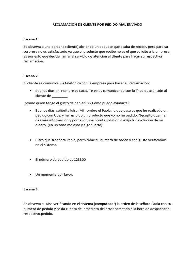 Guion Representacion Teatral | PDF | Cliente