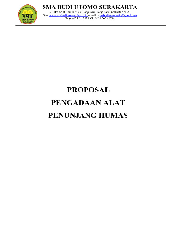 Proposal Pengadaan Alat Lab Smabu | PDF