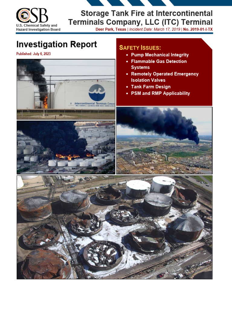 ITC Deer Park Terminal Fire Report | PDF
