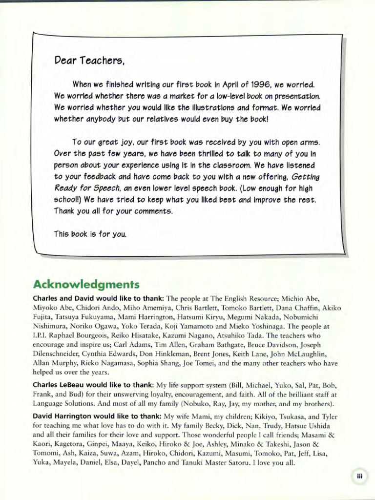 Getting Ready For Speech. A Beginner's Guide To Public Speaking | PDF ...