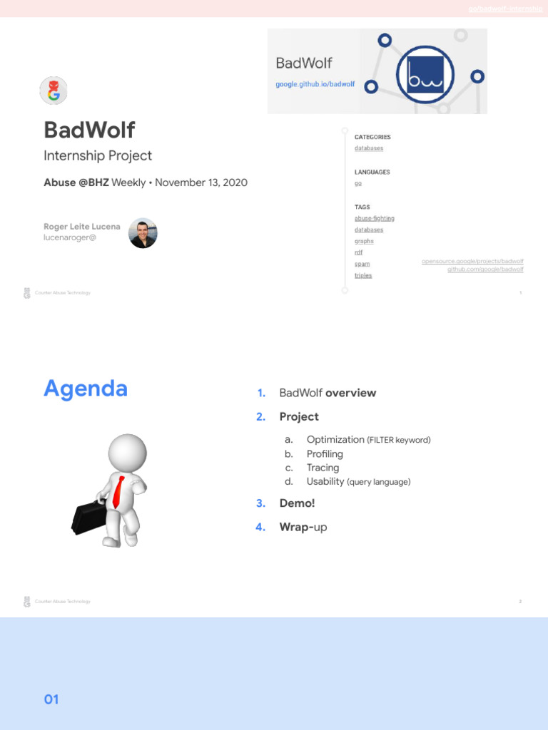 BadWolf: Counter Abuse Technology Overview | PDF | Software Engineering ...