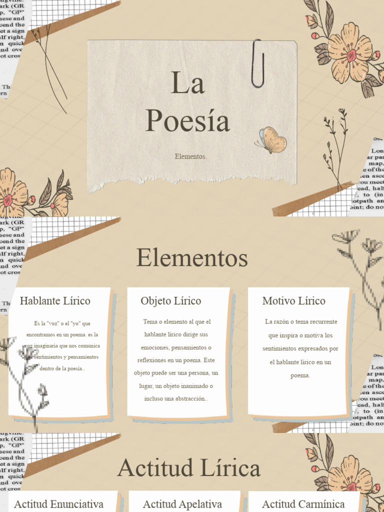 La Poesía - Elementos. | PDF | Poesía