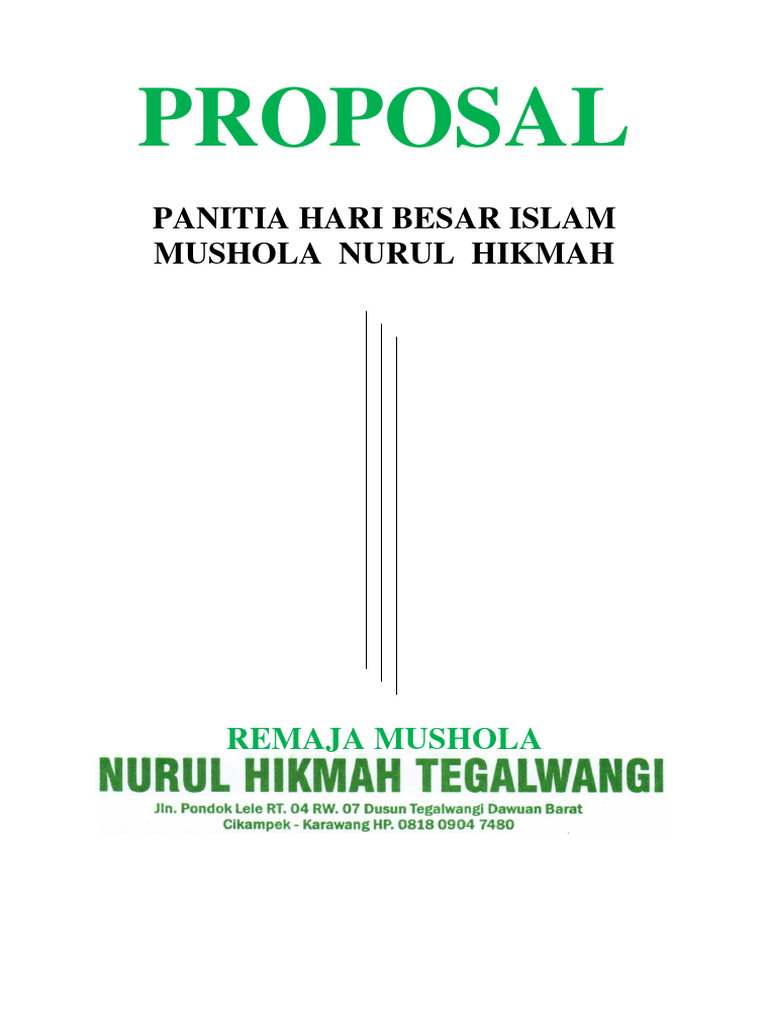 PROPOSAL PHBN 2020 Maulid Nabi | PDF