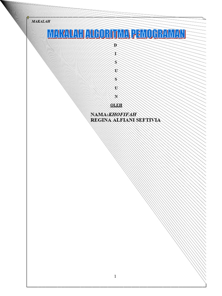 Makalah Algoritma | PDF | Komputer