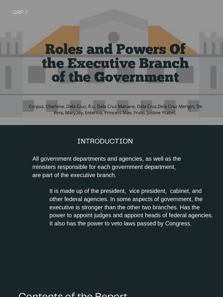 Roles and Powers | PDF | Presidents Of The United States | American ...