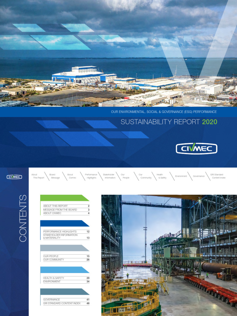 Civmec Sustainability Report 2020 WEB | PDF | Governance | Sustainability