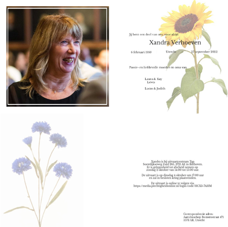 Rouwkaart Xandra Verhoeven | PDF