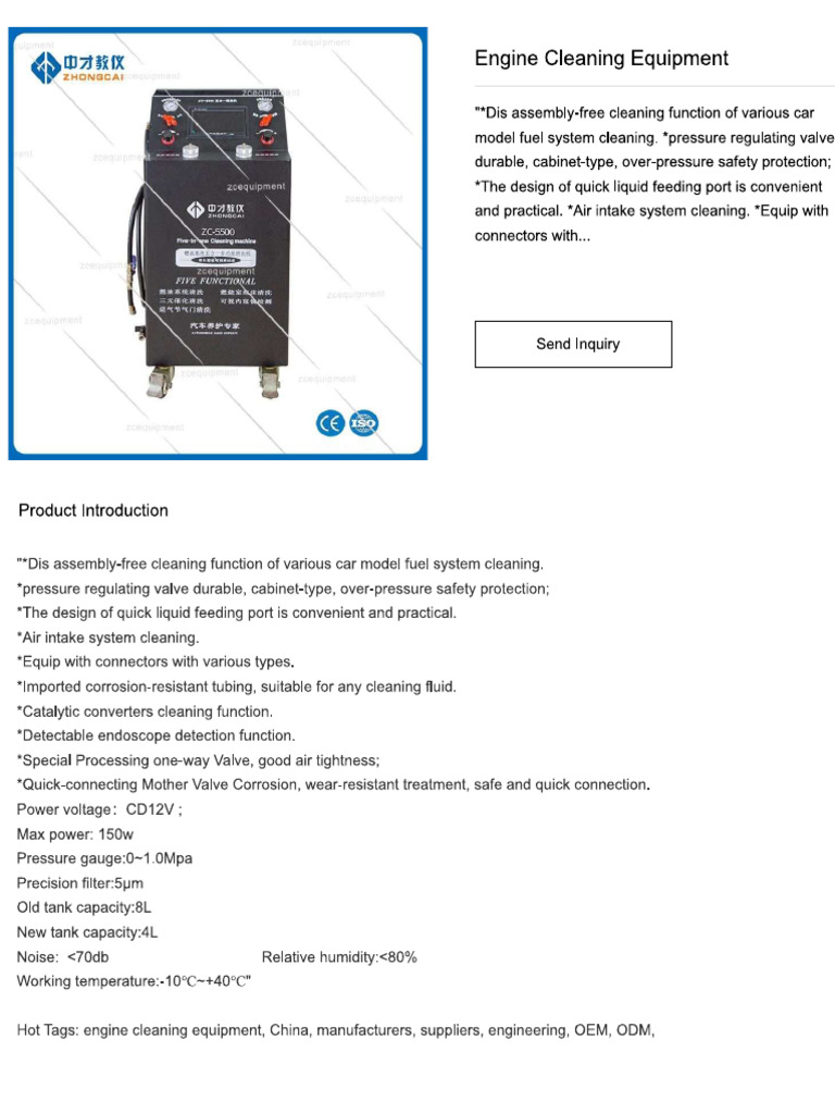 Engine Cleaning Equipment | PDF