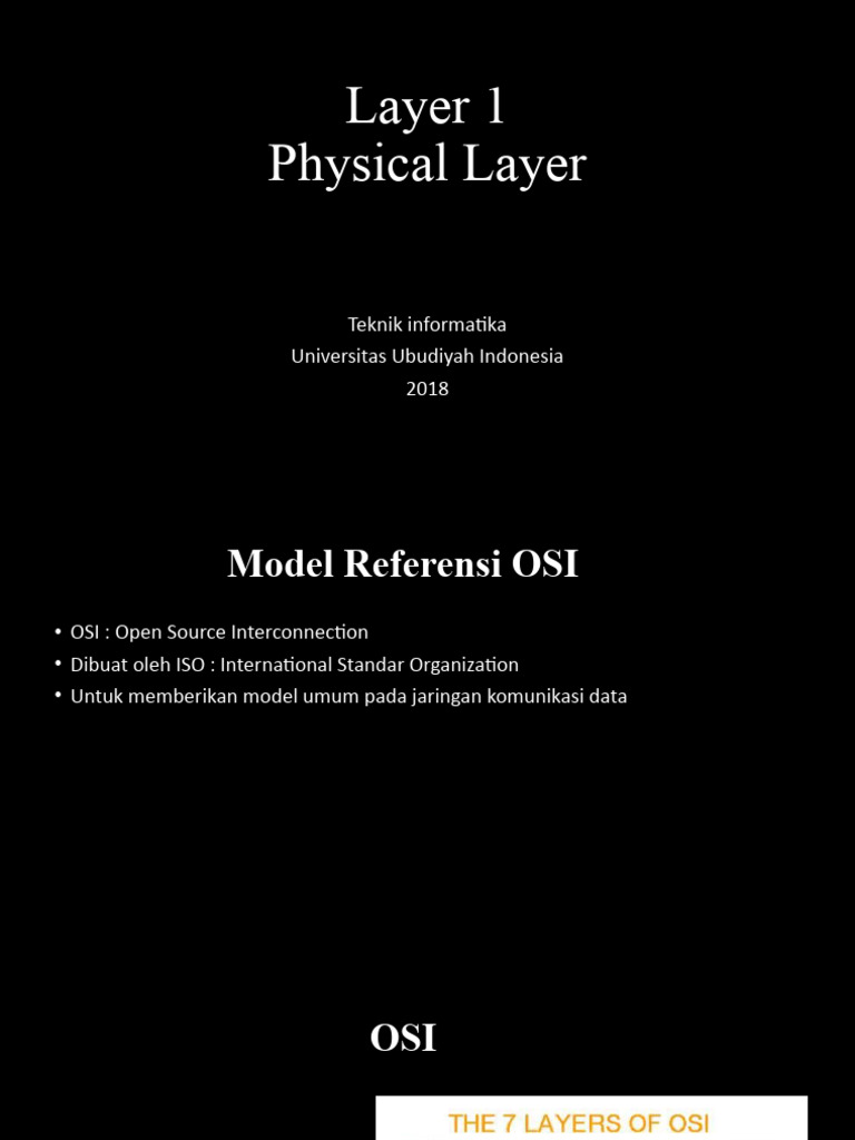 TI17A - Jarkom - 003 - Layer 1 Physical Layer Y | PDF