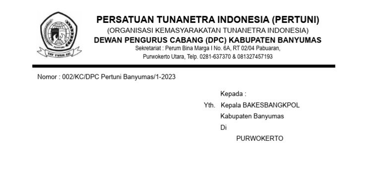 Amplop Kop Pertuni | PDF