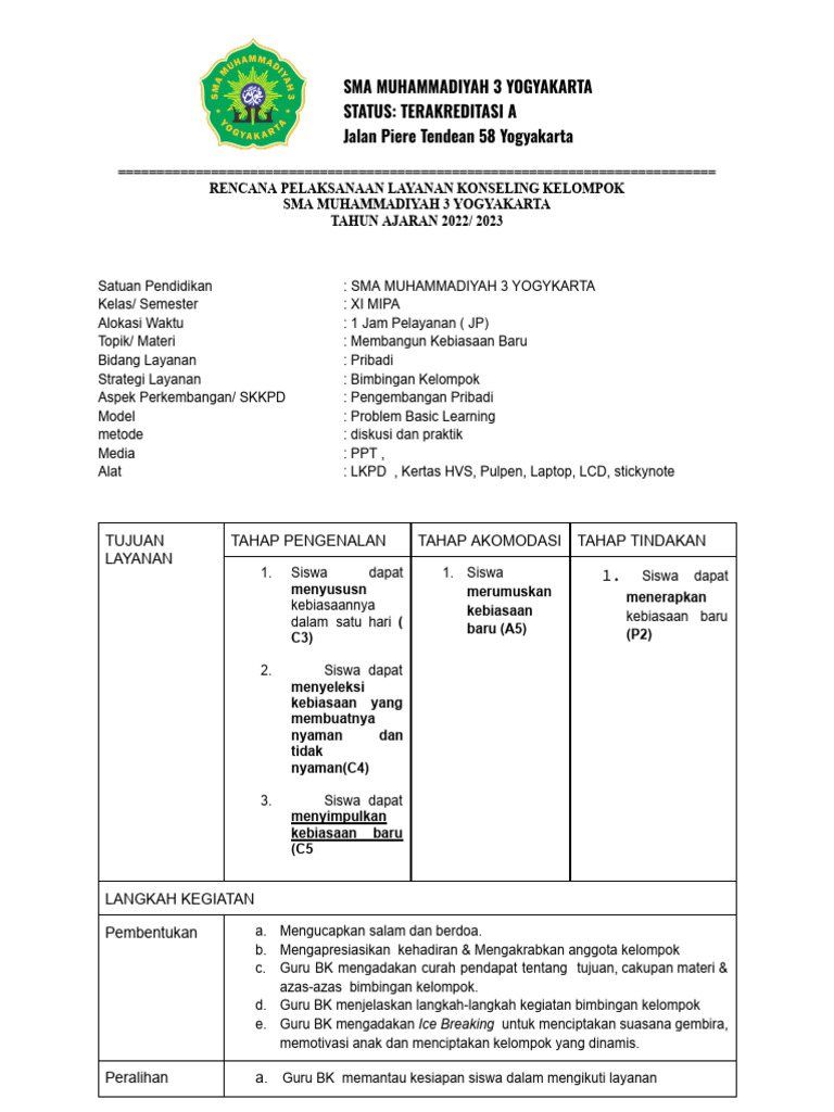 RPL PPL Bimbingan Kelompok | PDF