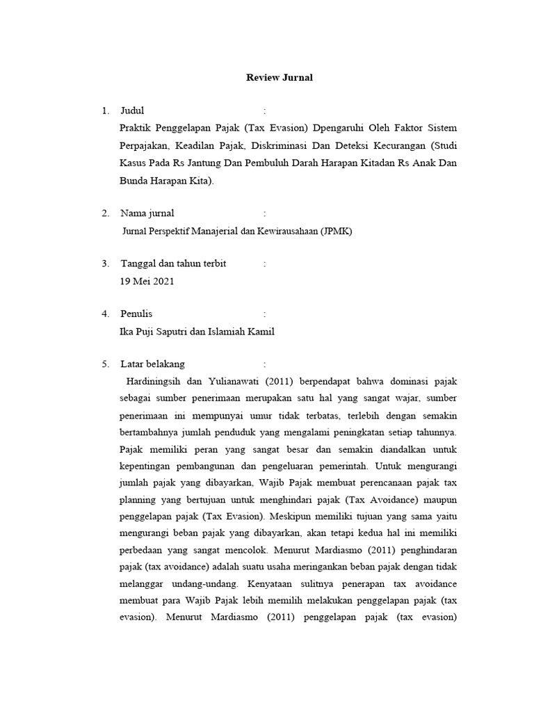 Review Jurnal 2 | PDF | Bisnis | Pengelolaan Keuangan & Uang