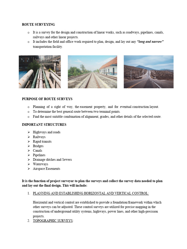 Route Surveying | PDF | Surveying | Topography
