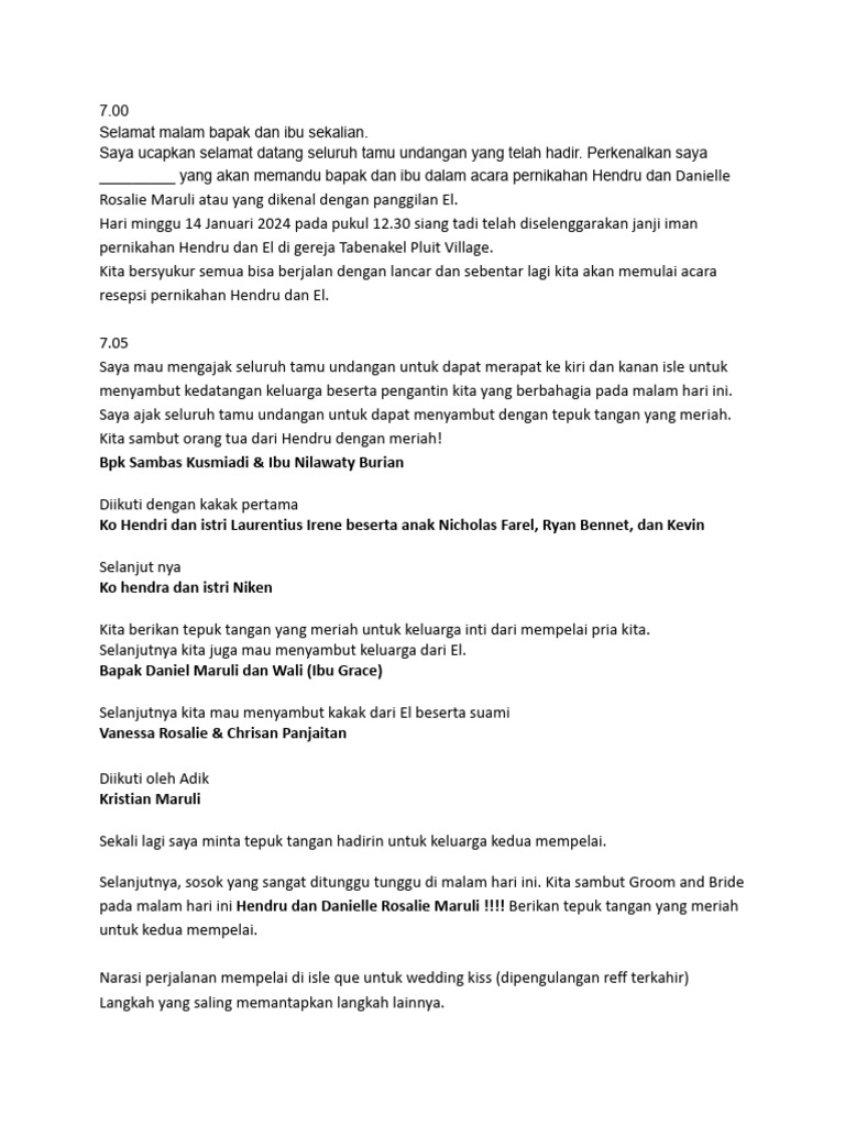 Que Card Reception | PDF