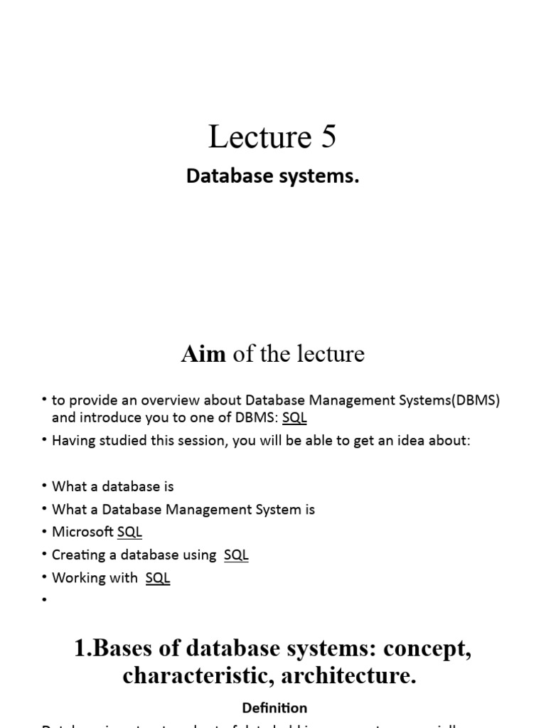 Lecture 5 22-23 | PDF | Databases | No Sql Lecture 5 22-23 | PDF | Databases | No Sql