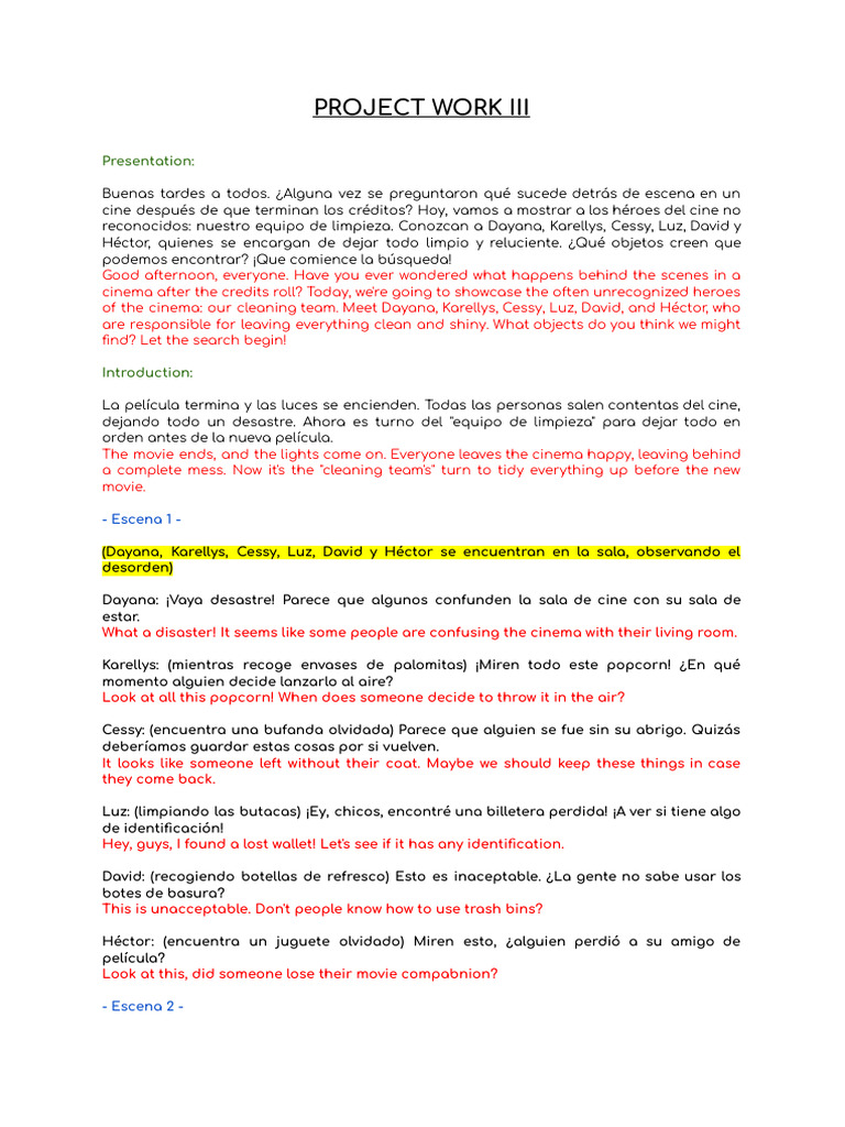 Proyect Work-Basic Iii | PDF