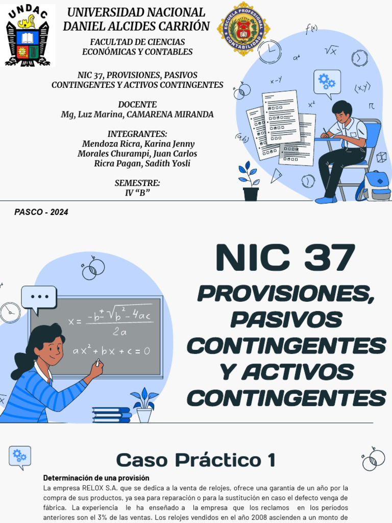 Normas - NIC 37 (CASOS PRACTICOS) | PDF | Contabilidad | Business