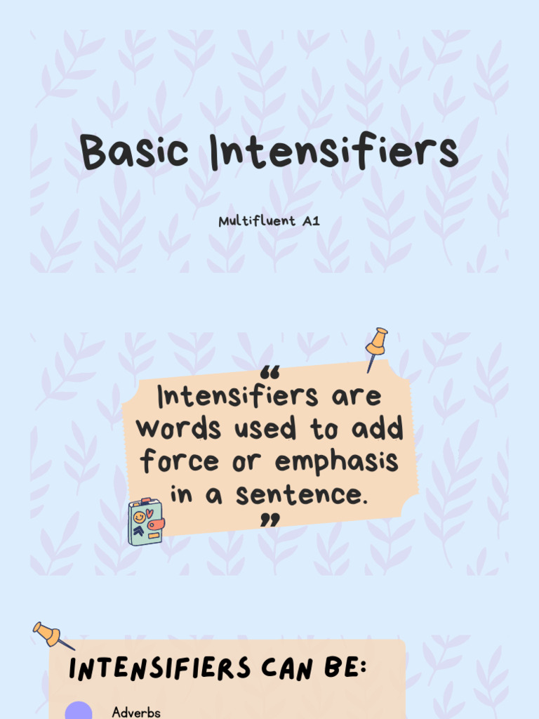 Basic Intensifiers | PDF