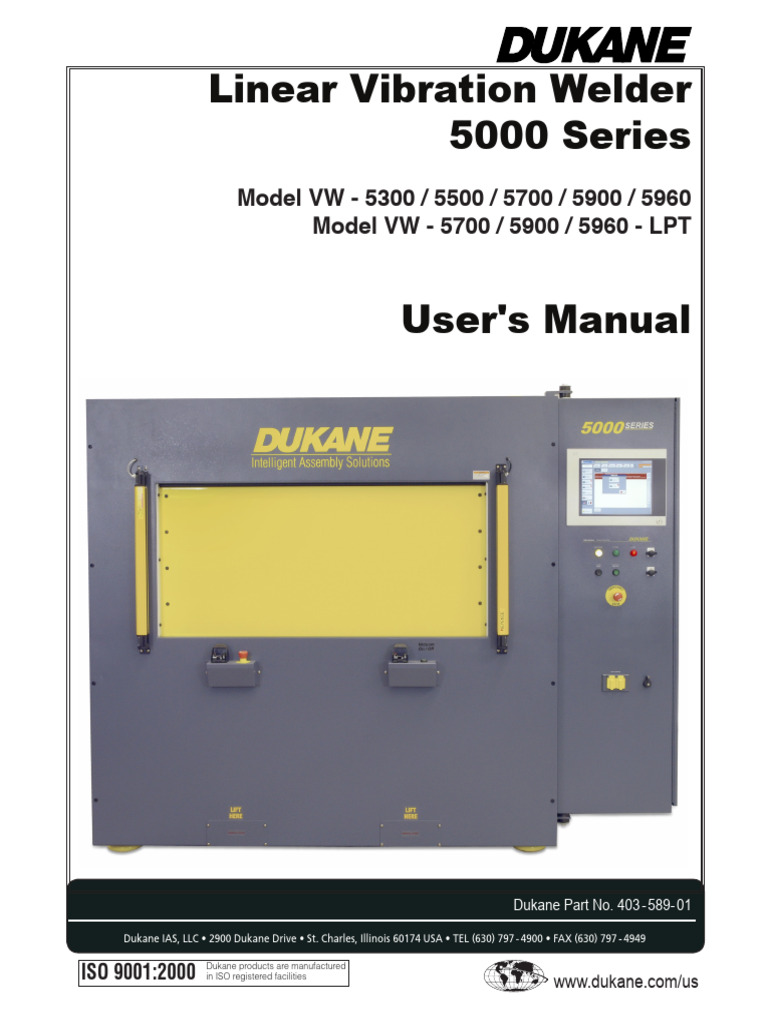 Linear Vibration Welder 5000 Series | PDF | Ac Power Plugs And Sockets ...