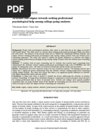 Attitudes Towards Seeking Professional Psychological Help ATSPPH | PDF | Psychiatry | Psychotherapy