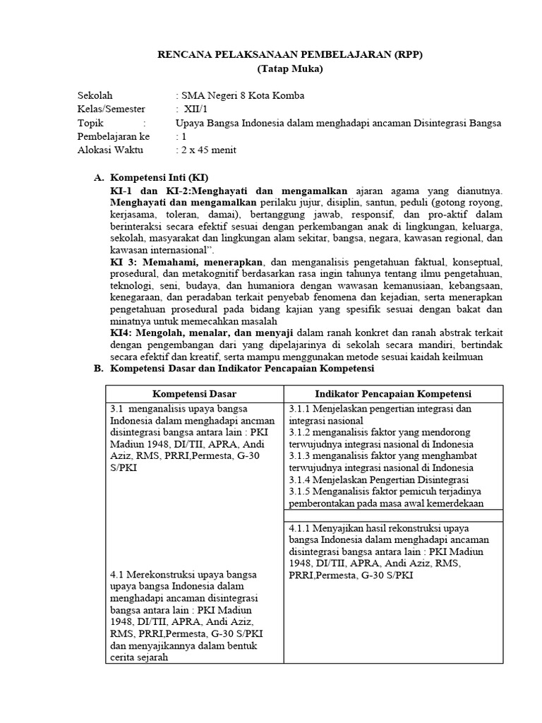 LK 2. Penyusunan RPP | PDF