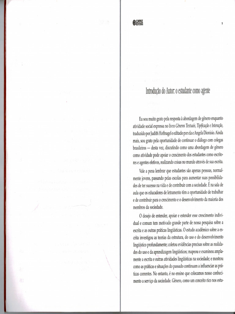 Introdução Gênero Agência e Escrita Bazerman | PDF | Pensamento ...