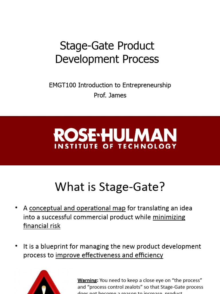 EMGT100 Lecture 11 - Stage-Gate Product Development Process | PDF ...